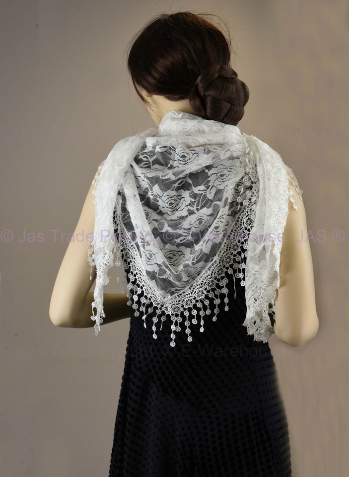 Triangle Lace Scarf Catholic Latin Mass Shawl Chapel Veil Mantilla ...