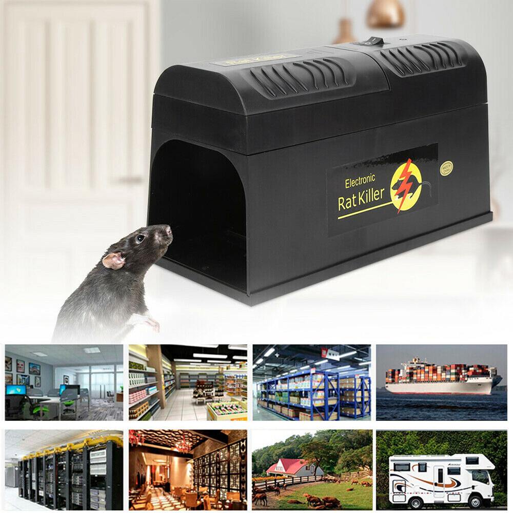Electric Rat Killer High Voltage Electronic Rodent Mouse Trap Zapper ...