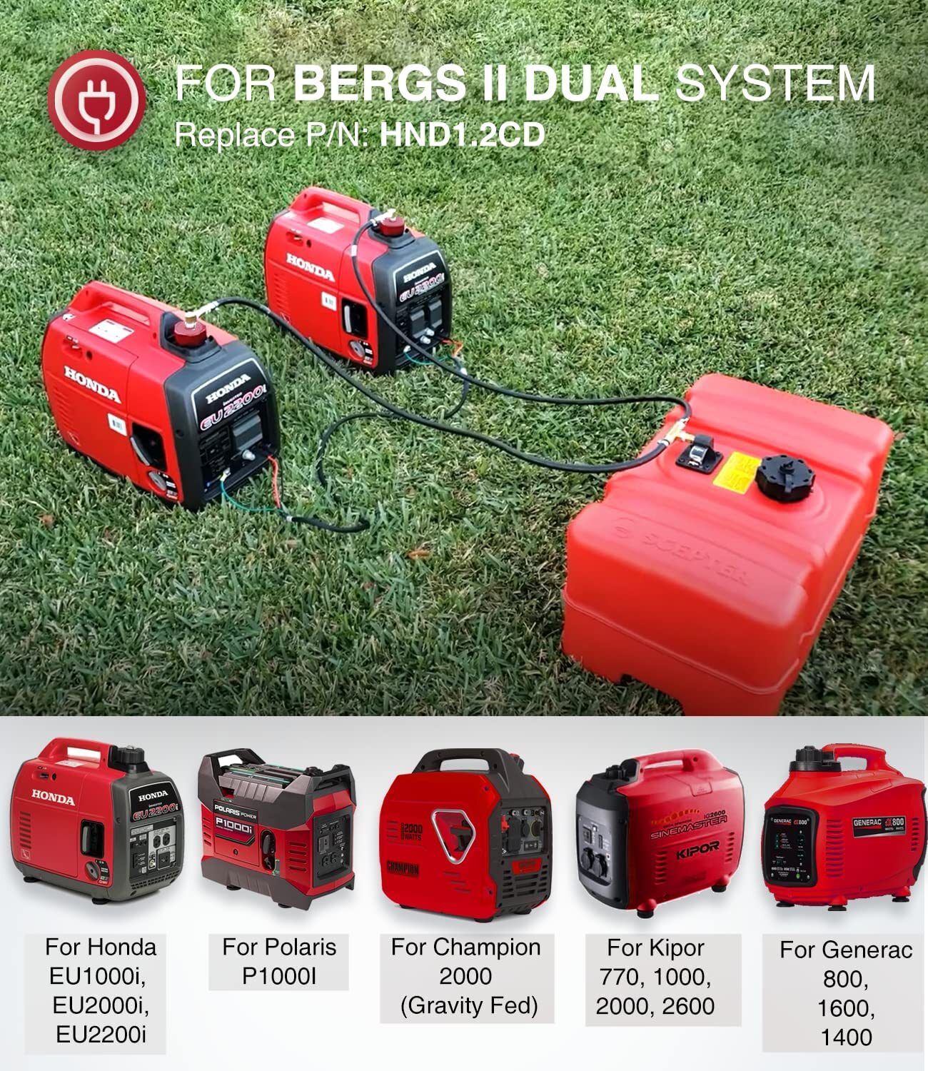 HND1.2CD Bergs II Dual System for Honda EU2200 EU2000 EU1000 Polaris ...