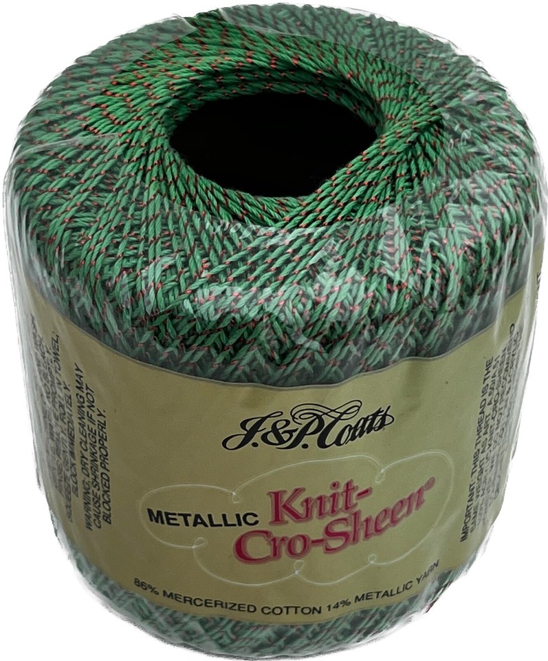 New sealed: J&P Coats KNIT-CRO-SHEEN 100% Mercerized Crochet Cotton: 24 ...