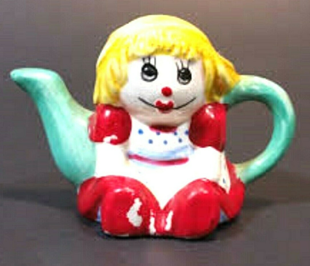 Rare Red Rose Tea Miniature Doll Teapot Figurine Scealed in Original ...