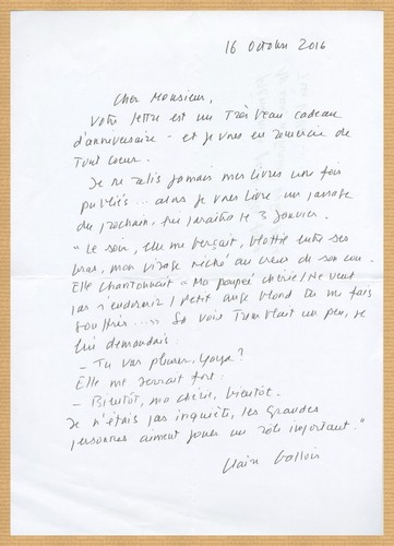 Claire Gallois - Femme de lettres - Lettre autographe signée + Extrait ...