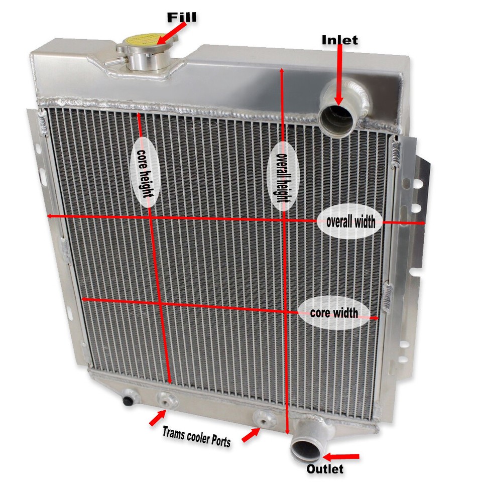 3 Rows Radiator For Ford Mustang 1964-1966 Falcon Ranchero Comet 1960 ...