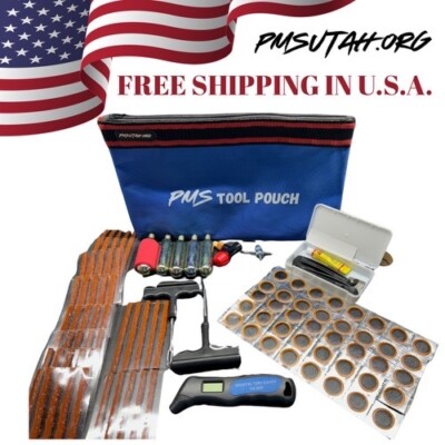 Emergency Trail ATV UTV Tire Repair Kit Tube Patch Plug CO2 Cartridge ...