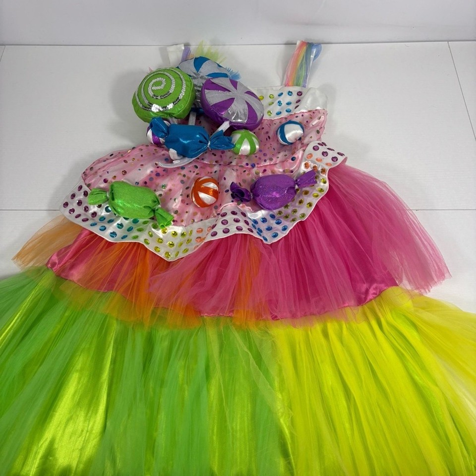 Chasing Fireflies Rainbow Candy Princess Costume Dress Size 8 | eBay