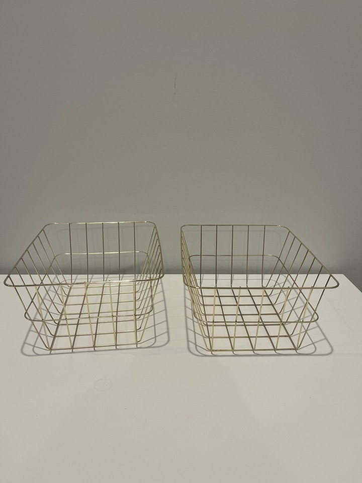 Wire Baskets, Gold 2 Pack Wire Basket, Organizing Storage Crafts Decor ...