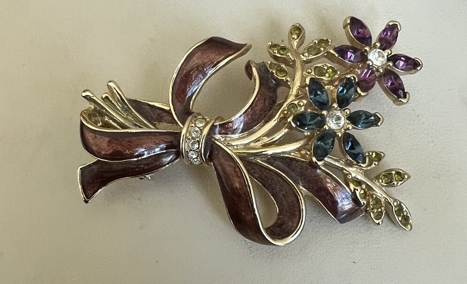 Monet Flower Brooch | eBay