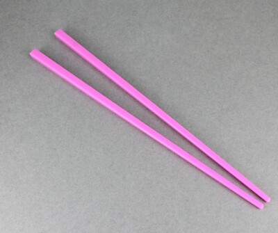Pink plastic set pack of 2 hair chop sticks accessory picks pins 7.5 ...