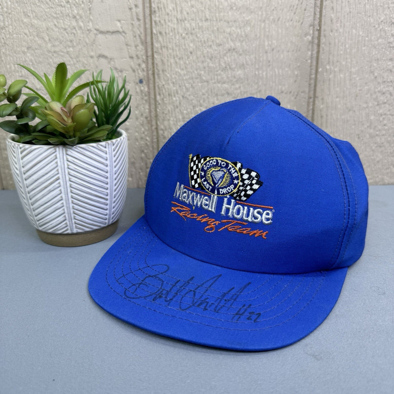 Vintage Nascar Maxwell House Racing Team Snapback Hat… - Gem