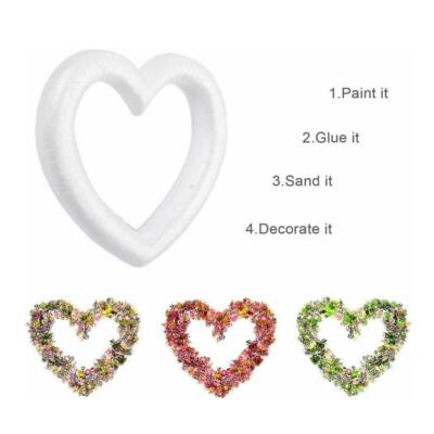2/5/10Pcs Love Heart Shaped Modelling Polystyrene Styrofoam Foam DIY ...