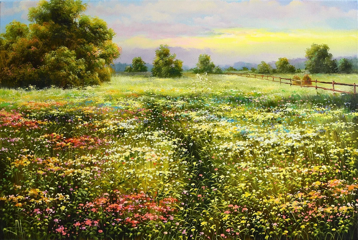 Monet Landscape Field