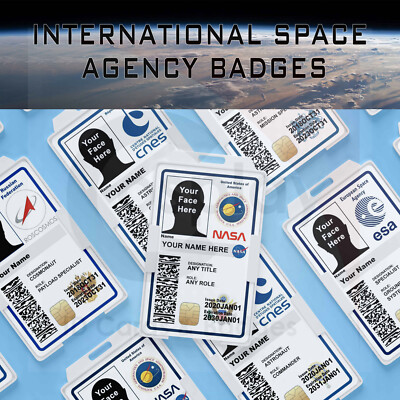 Customizable Space Agency Badge | Astronaut ID Badge | NASA | ESA | CSA ...
