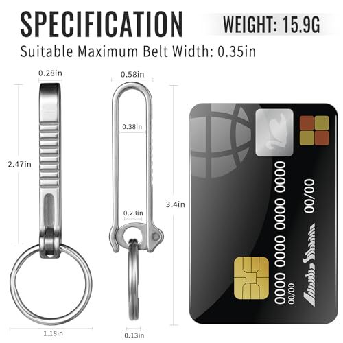 Titanium Belt Key Holder，Quick 1pcs Titanium Belt Clip+1pc 30mm Steel ...