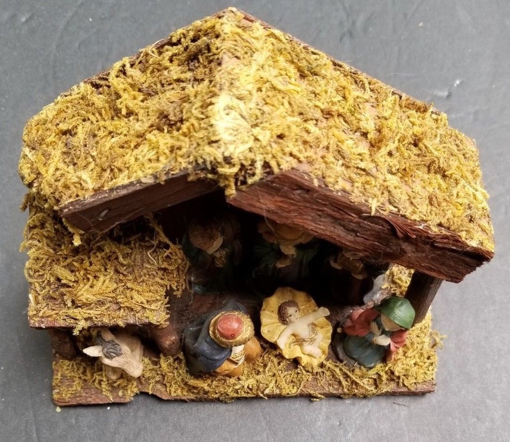 Enesco Christmas 2002 Nativity Manger Wood | eBay