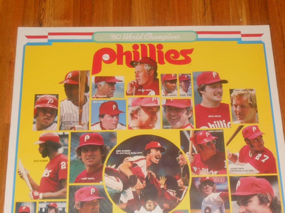 phillies rare gulf 1980 world series champions poster mint condition | eBay