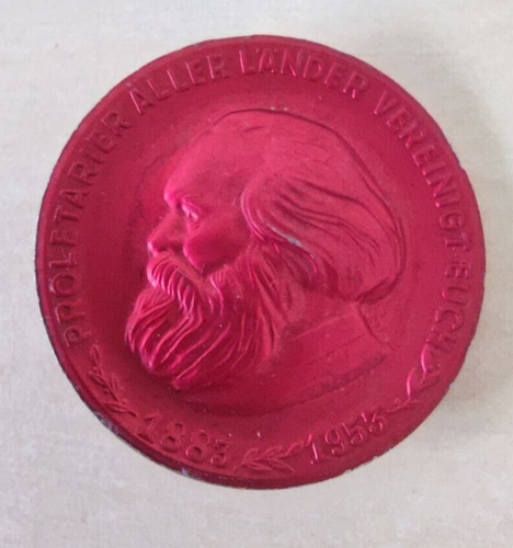 Vintage pin badge "Karl Marx" GDR 1953 oxidized aluminum rare | eBay