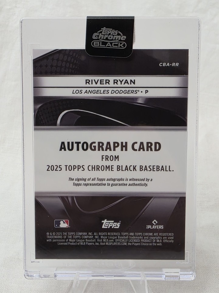 River Ryan 2025 Topps Chrome Black - Rookie Autograph #CBA-RR (AU) LA ...