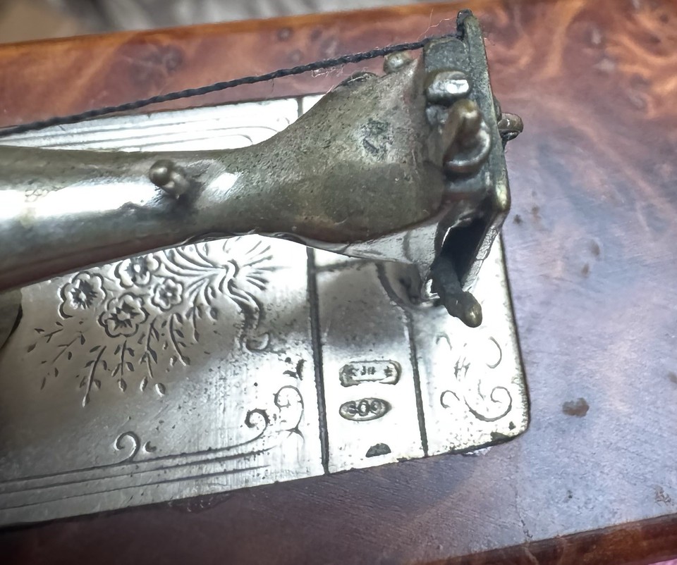 Sacchetti Miniature Sewing Machine Stamped 800 Silver | eBay UK