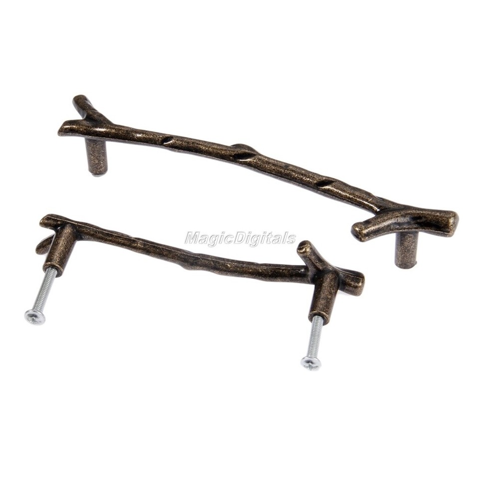 Retro Twig Furniture Cabinet Knobs Tree Branch Drawer Cupboard Door ...