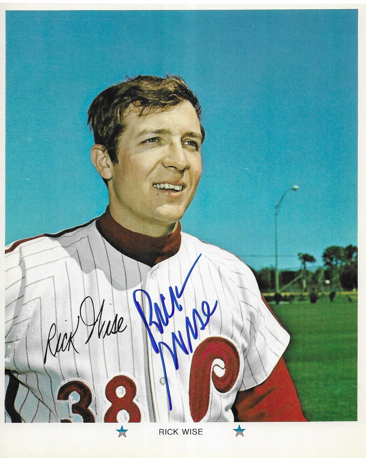RICK WISE Signed Autographed 8 x 10 Baseball Photo Philadelphia ...