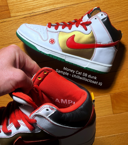 💥 SOLD! IG: chillwillscloset💥 1 of ? SAMPLE! NIKE SB Dunk Money Cat ...