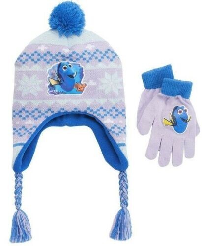 Disney Finding Dory Girls Purple Nemo Hat and Gloves Set 81715804589| eBay