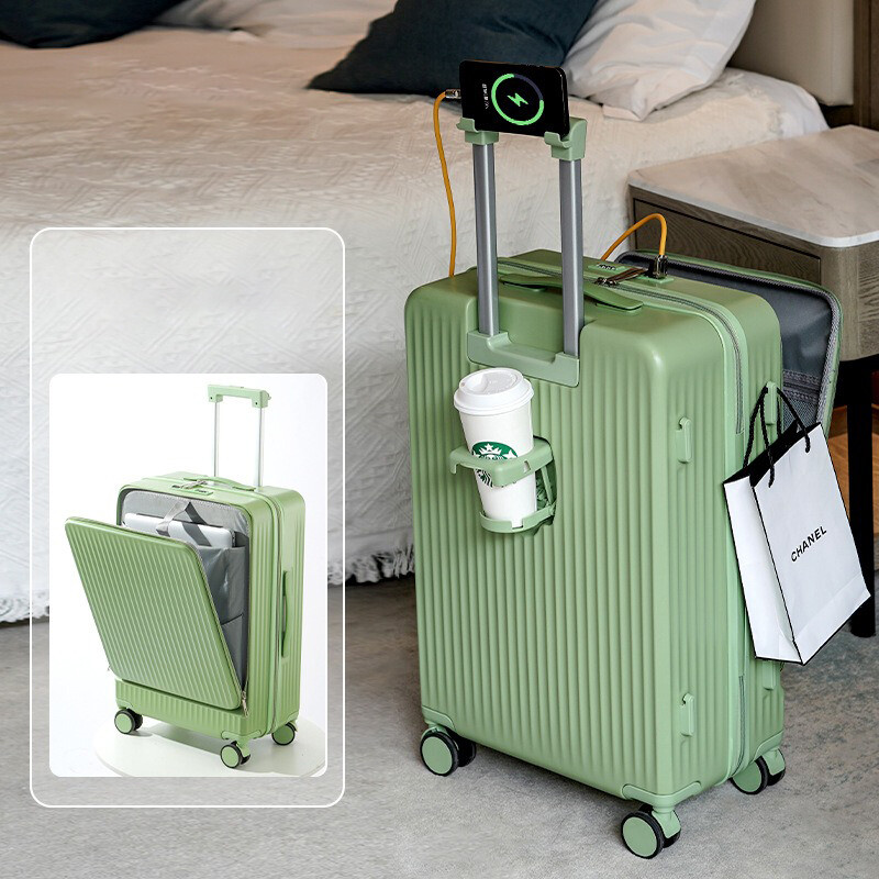 Front-mounted Open-ended Suitcase, Multi-function Code, Suitcase ...