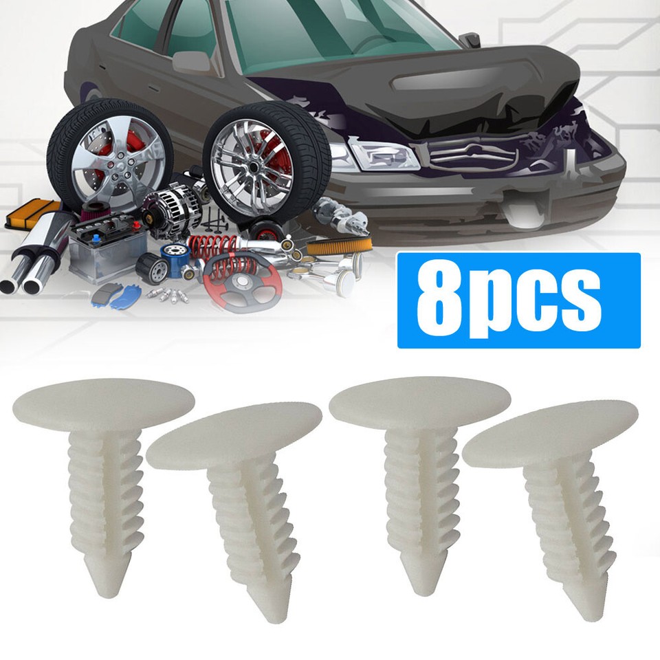 WHITE - 6-7mm Hole , Set OF 8: Bumper Plugs front License Plate Holes ...