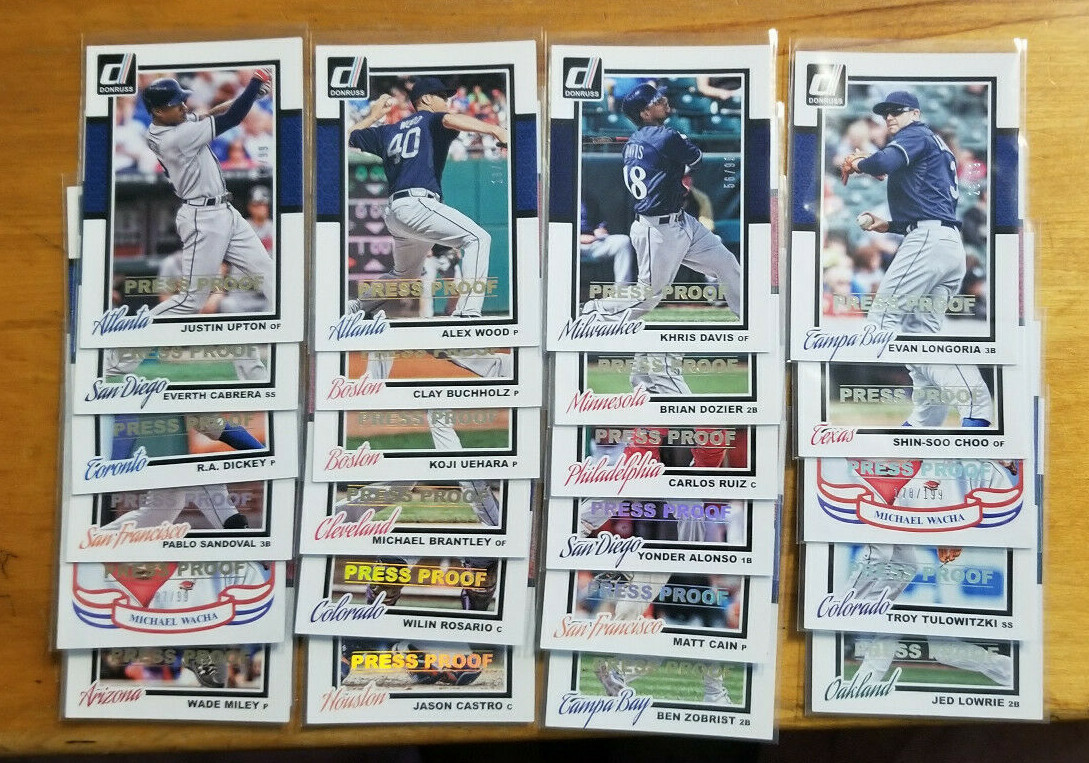 2014 Donruss Press Proofs Gold/99, Silver/199 you pick choice | eBay