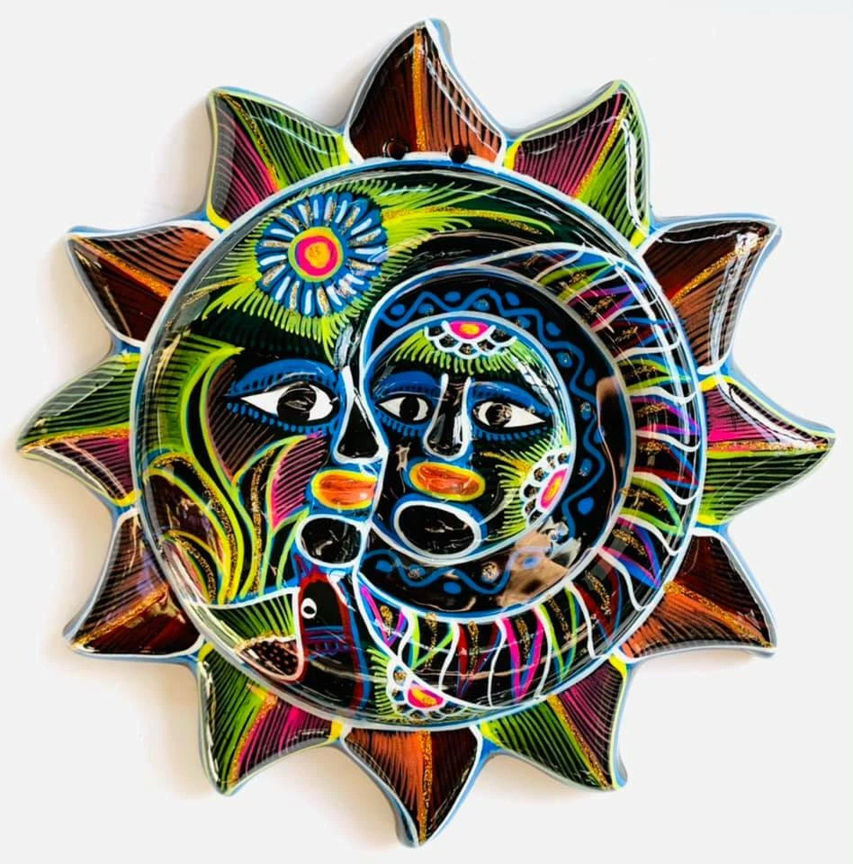 Mexican Sun And Moon Art
