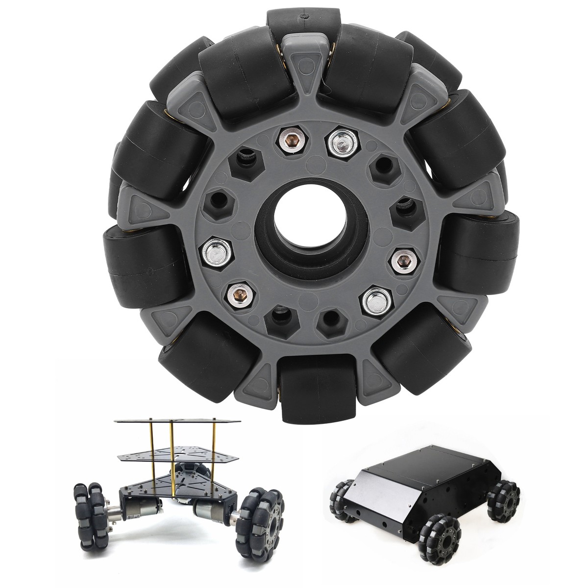 Omnidirectional Wheels 60mm Aluminum Omni Wheel RobotShop
