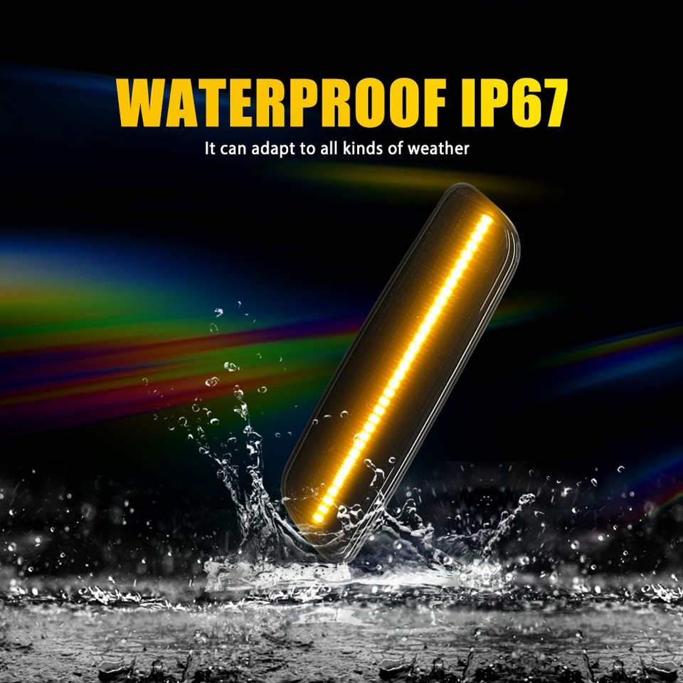 Smoked Amber LED Front Bumper Side Marker Lights For 1998-05 Lexus ...