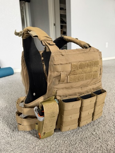 Crye Precision AVS Plate Carrier Coyote Brown with Accessories. Size ...