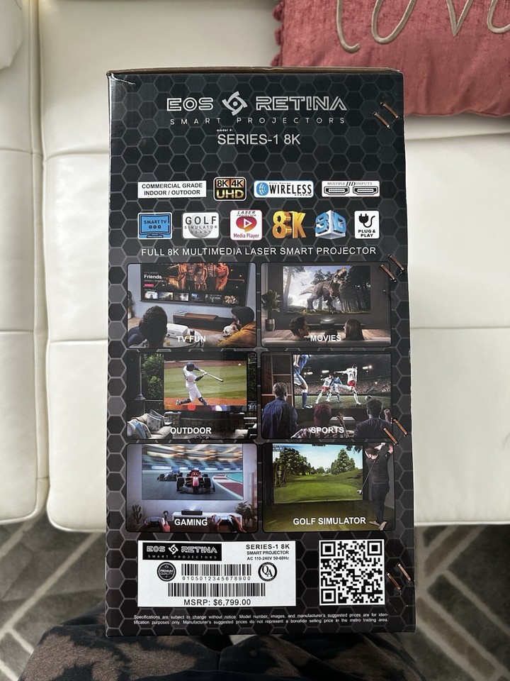 EOS Retina Series-1 8K Smart Laser Projector with UHD TV Projection ...
