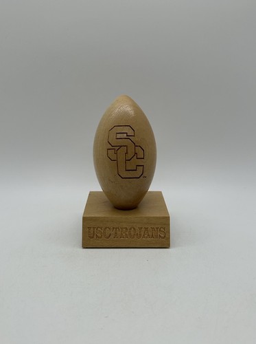 USC Trojans NCAA Grid Works Laser Engraved Maplewood Football!!! | eBay