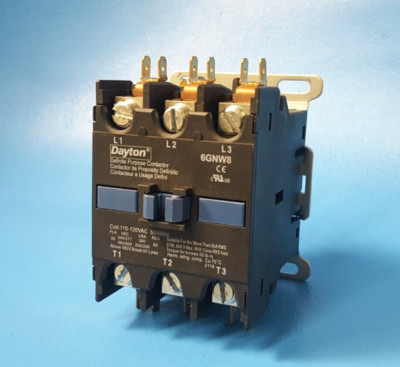 Magnetic Contactor, 6GNW8, DAYTON, Coil : 110/120VAC, 3 POLE, 3 Phase ...