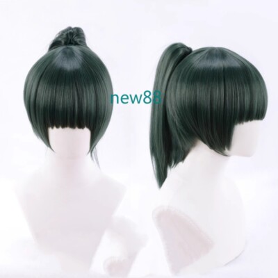 Jujutsu Kaisen Zenin Maki Cosplay Wig Split Short Hair Tiger Clip ...