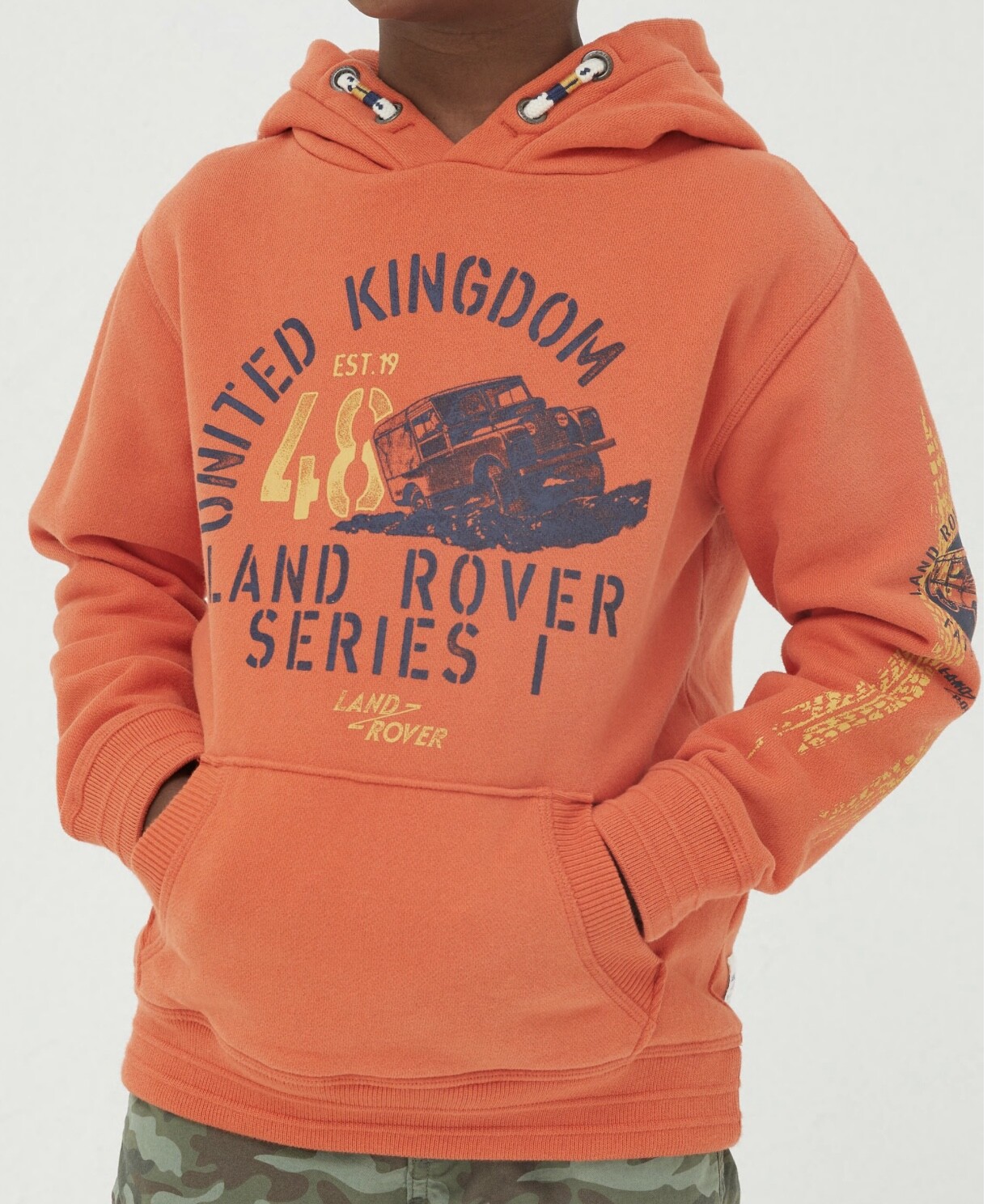 Fatface Boys Orange Land Rover Sweat Hoodie In Various Sizes *BNWT* | eBay