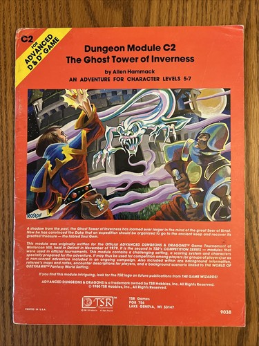 C2 THE GHOST TOWER OF INVERNESS 1980 Dungeons & Dragons Module EXC RARE ...