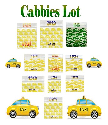 100 CABBIES CARS TAXIS LOT APPLE MINI ZIP BAGGIES Sizes 1010 to 2020 | eBay