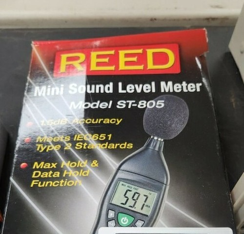 REED, ST-805, Mini Sound Level Monitor, Digital, Type 2, Sbwh-c175-bb ...