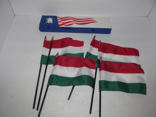 6 Hungary 5 1/2 x 4 inch Miniature Handheld Mini Stick Parade Flags | eBay