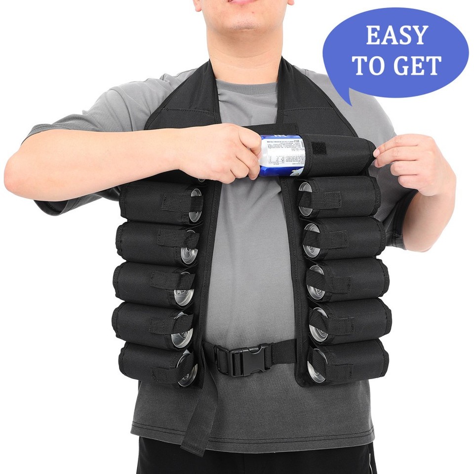 12 Pocket Water Bottle Carrier Bag Beer Belt Can Holder Drink Beverage ...