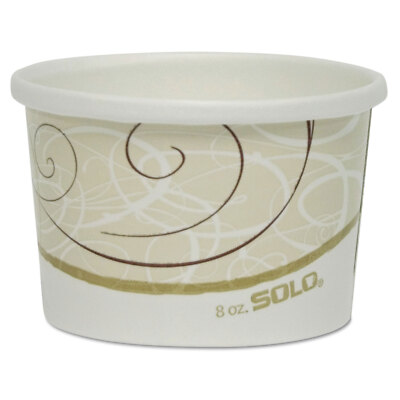 Dart Flexstyle Double Poly Paper Containers, 8 oz, Symphony Design, 25 ...