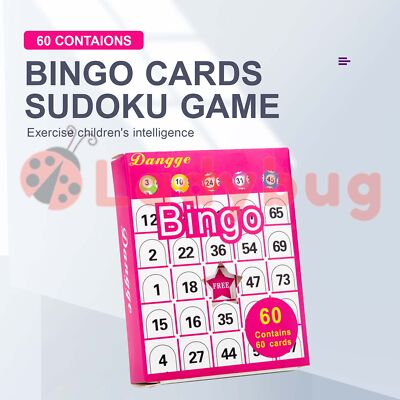Bingo Cards Bulk 60PCS Classic Bingo Game Set Card Game Educational ...