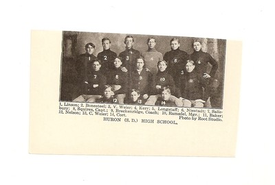 Huron South Dakota High School 1904 Football Team Picture | eBay
