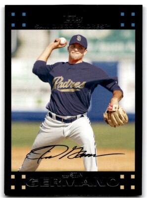 2007 Topps Updates & Highlights Justin Germano San Diego Padres #UH36 ...