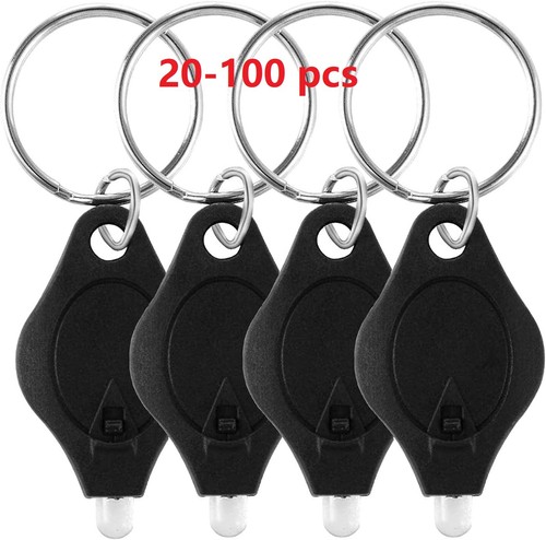 20/40/60/80100x LED Keychain Mini Flashlight Bright LED Key-Chain Torch ...
