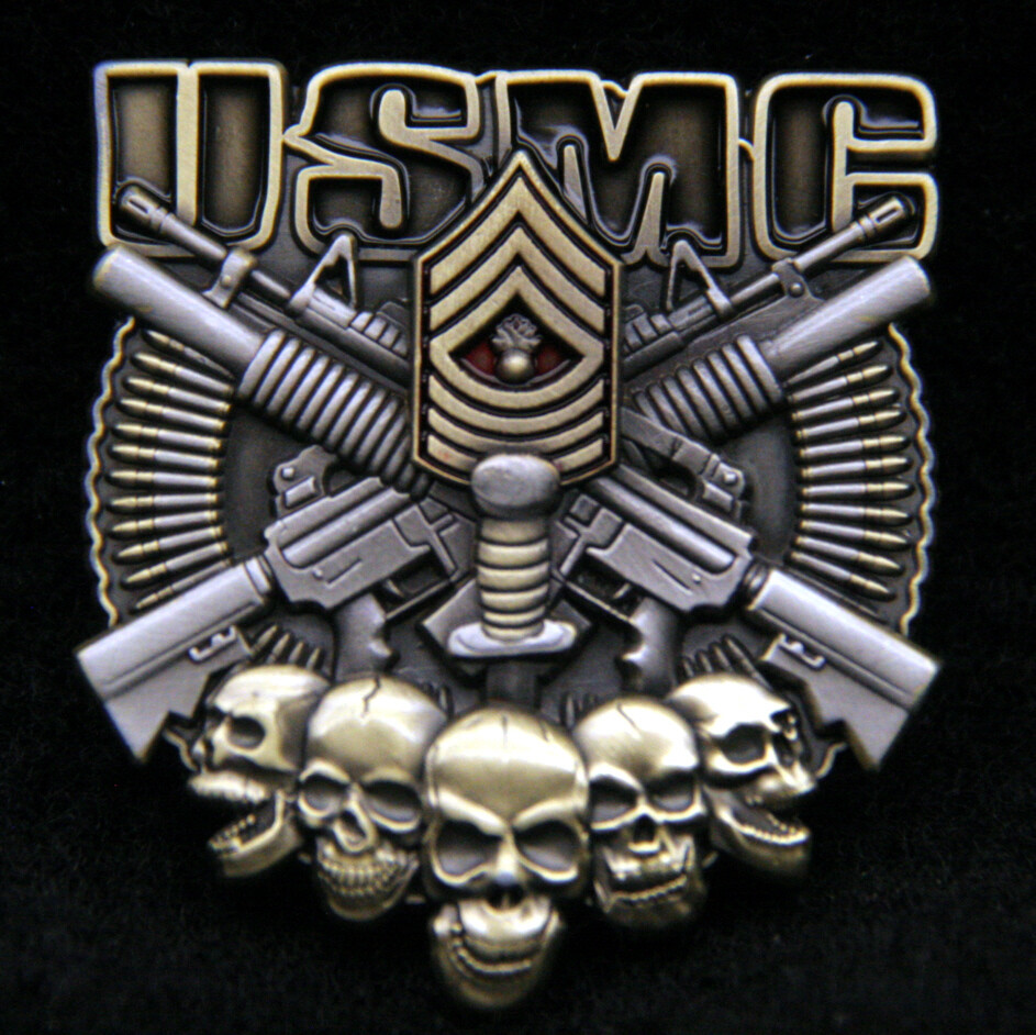 MASTER GUNNERY SERGEANT MGySgt CHALLENGE COIN US MARINES SNCO USMC ...