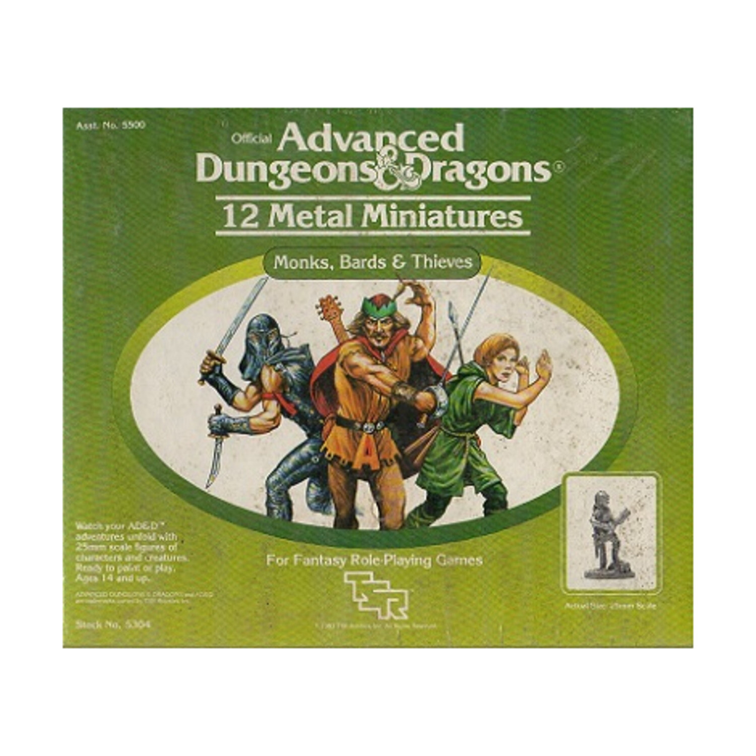 TSR Dungeons and Dragons Miniatures 5304 Monks Bards & Thieves 12 ...